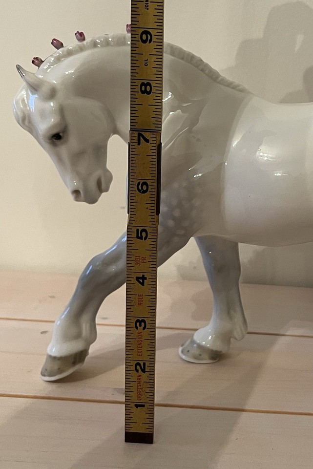 Edward Boehm Porcelain Horse Sculpture Percheron Stallion 1950 (as Is ...