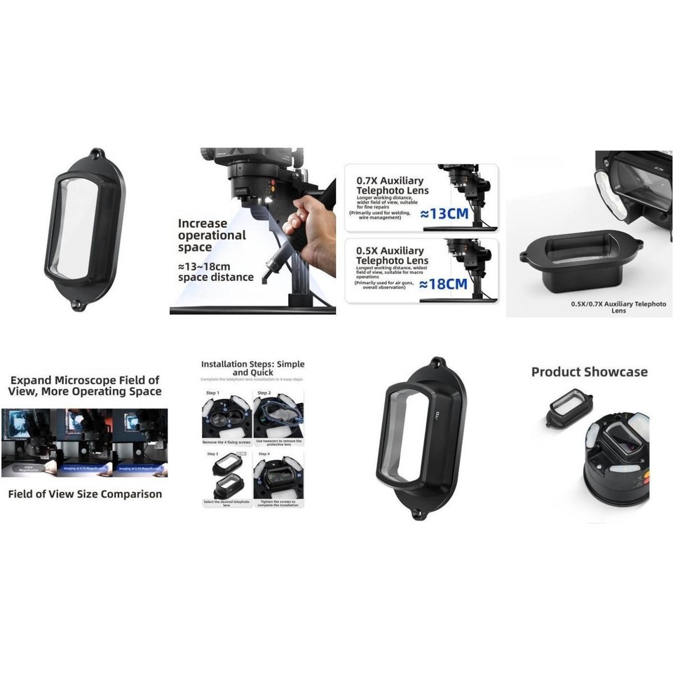 Four-Step Process Microscope Barlow Lens Compatible Design Improved ...