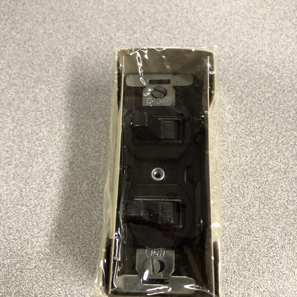 NEW EAGLE 271B BROWN DUPLEX GROUNDING TOGGLE LIGHT SWITCH 15A-120/277V ...
