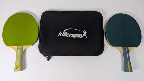 Killerspin JET200 Set 2 Ping Pong Paddle & Bag Table Tennis Blu Vanilla Lime | eBay