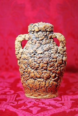 Artist Signed 1974 GMT Tamplin Clay Jug Pottery Double Handle Clumpy 7 ...