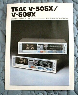 TEAC V-505X/V-508X BROCHURE,1983, Stereo Cassette Deck Features ...