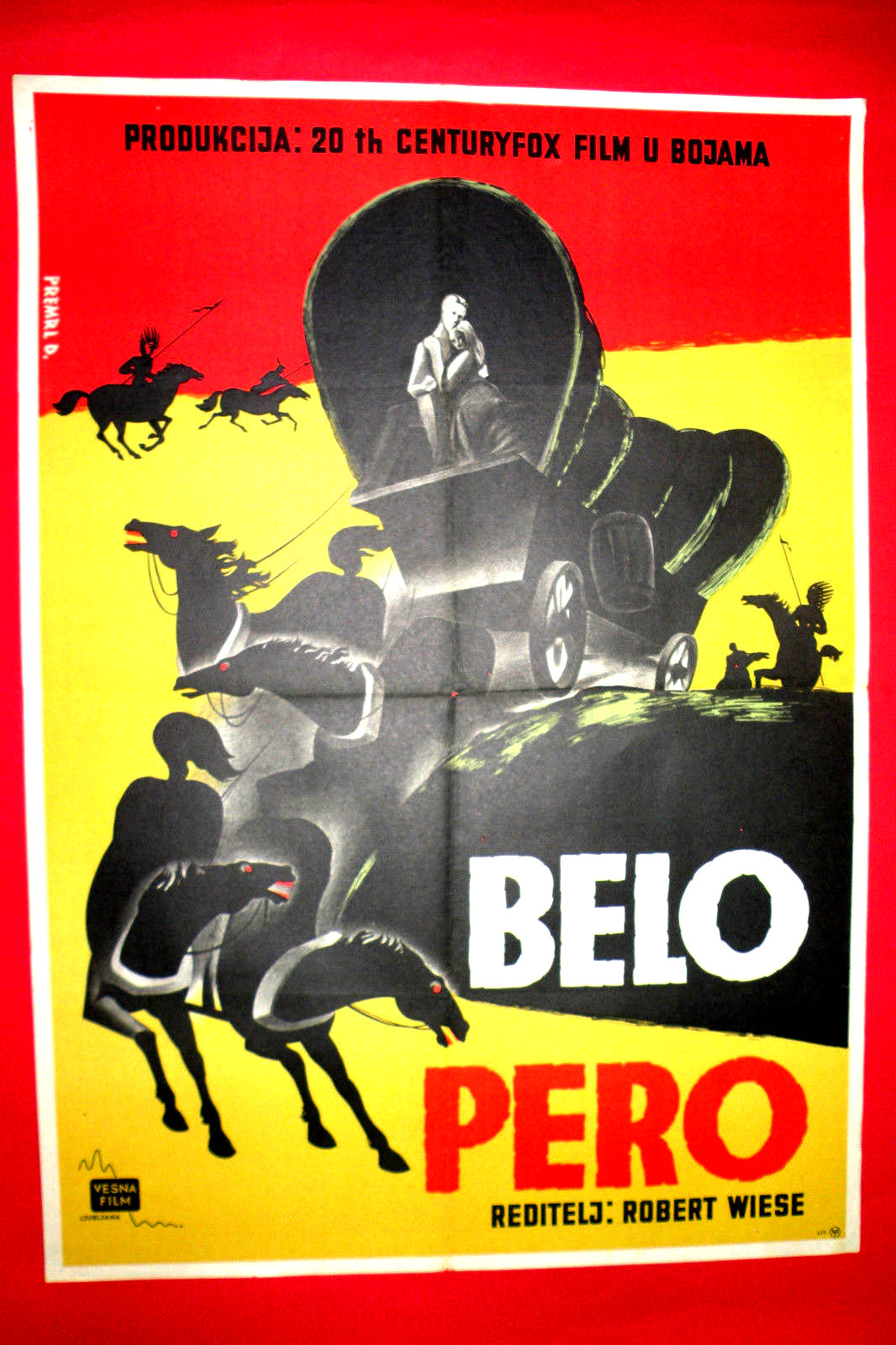 WHITE FEATHER 1955 WESTERN DEBRA PAGET ROBERT WAGNER RARE EXYU MOVIE ...