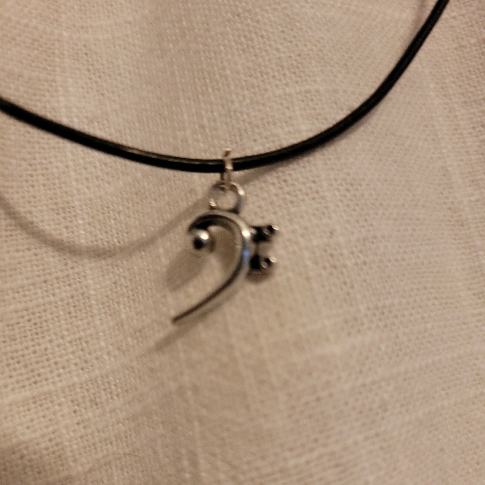 BASS CLEF CHARM NECKLACE | eBay