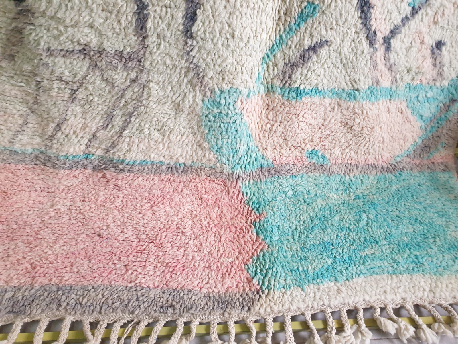 Vintage Hand-Knotted Area Rug 4' x 7' Traditional Wool Carpet Tribal ...