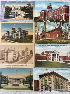 Lot 11 Vintage Indiana Postcards IN Indianapolis 40s 50s | eBay