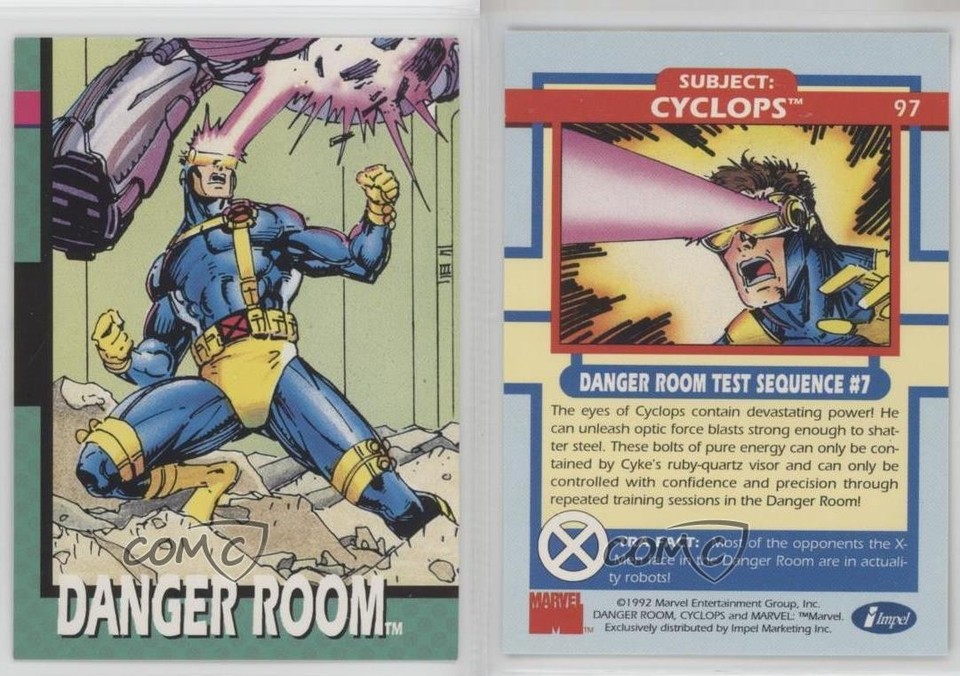 1992 Impel Marvel X-Men Danger Room Cyclops #97 1gp2 | eBay