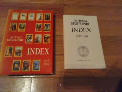 National Geographic Index 1947-1976 Hardcover 1977-1981 Soft Cover | eBay