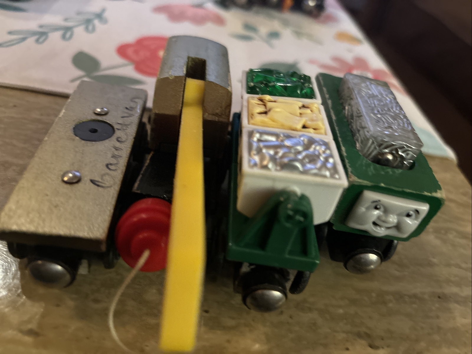 Thomas & Friends Wooden Railway Recyling Bins Car Train Flat Bed GUC | eBay