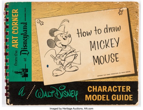 Disneyland Art Corner HOW TO DRAW MICKEY MOUSE Character Model Guide ...