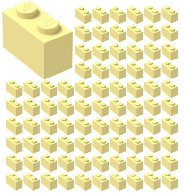 ☀️100x NEW LEGO 1x2 BRIGHT LIGHT YELLOW Bricks # 3004 BULK Parts City ...