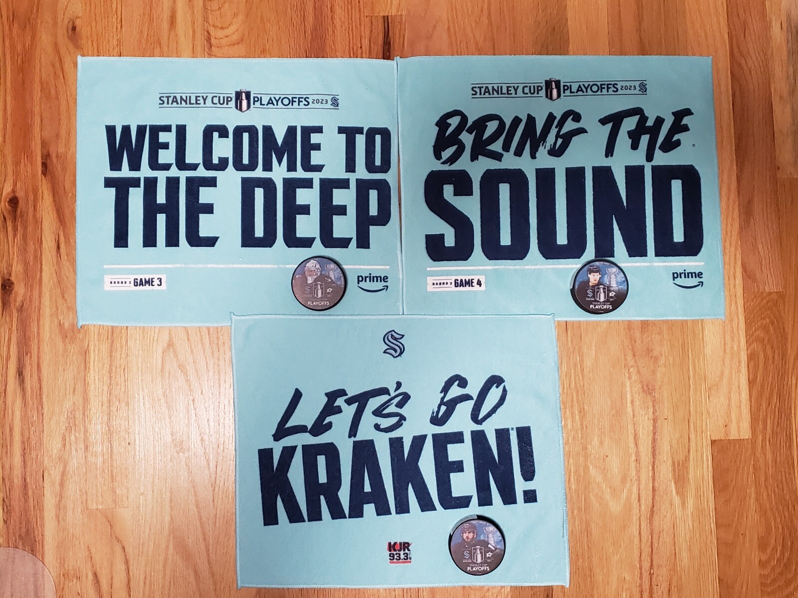 Seattle Kraken Stanley Cup Playoff Round 2 Games 3, 4 & 6 Pucks & Rally ...