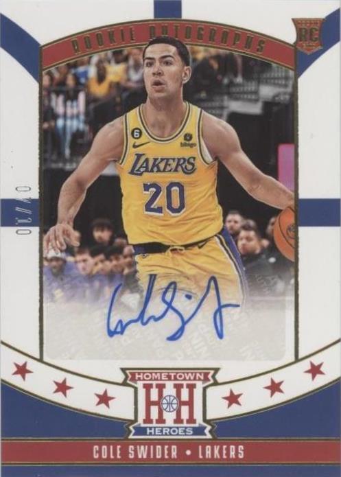 2022-23 Panini Chronicles - Hometown Heroes Rookie Autographs Cole ...