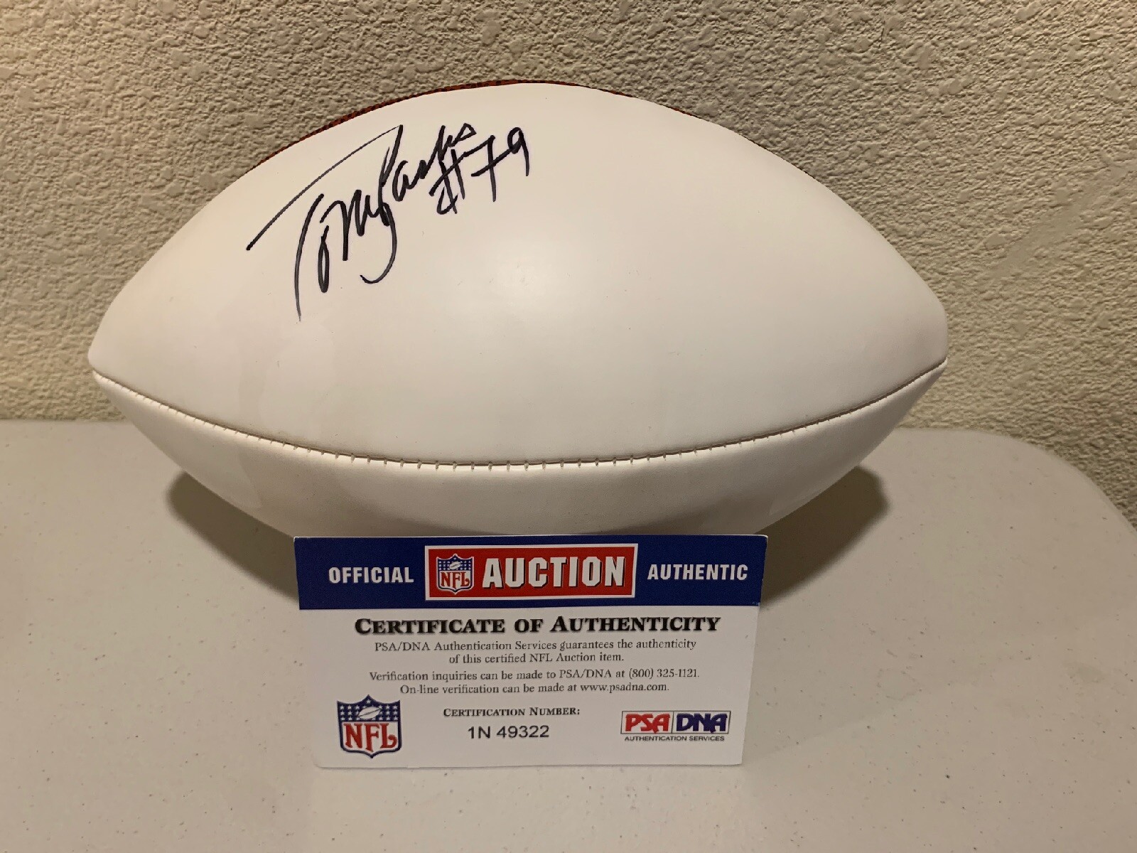 Tony Pashos Signed Football PSA/DNA 1N49322 | eBay