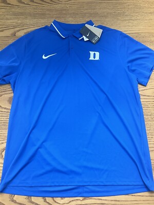 NIKE MENS DRI FIT DUKE BLUE DEVILS COACHES POLO SHIRT SIZE 2XL NWT | eBay