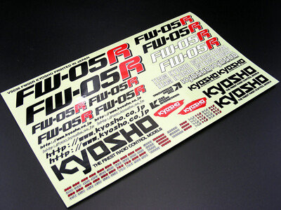 Vintage Original 2003 Kyosho PureTen GP FW05R Decal Sticker Sheet NEW ...