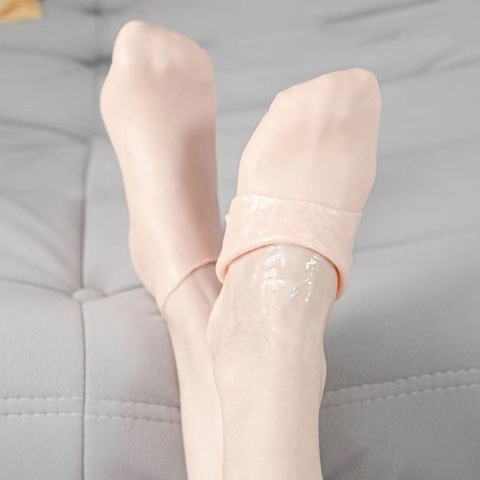 Soften Feet Sleeve Silicone Moisturizing Socks for Dry Cracked Reusable ...