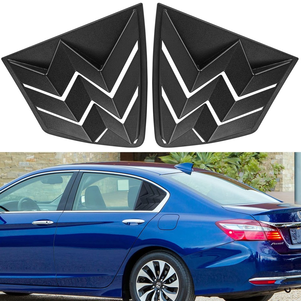 Matte Black Rear & Side Window Louver Windshield Sunshade Cover with GT ...