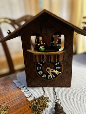 Antique German Der Frohliche Wanderer Edelweiss Cuckoo Clock Parts ...