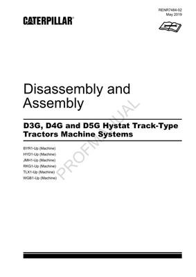 Caterpillar D3G D4G D5G Hystat Tractor Machine SYS Manual Disass Assem ...