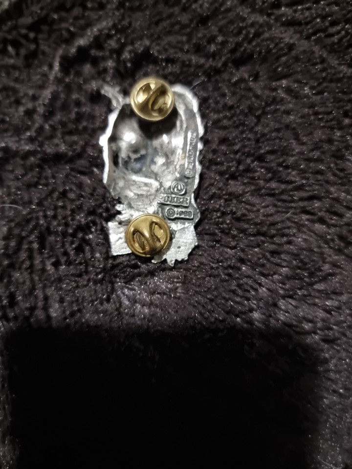 ALICE COOPER VINTAGE 1989 OFFICIAL POKER ROX PEWTER TRASH SKULL PIN ...