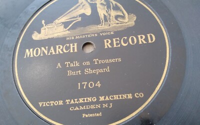 Burt Shepard 78rpm Single 10-inch Monarch Records #1704 A Talk on ...