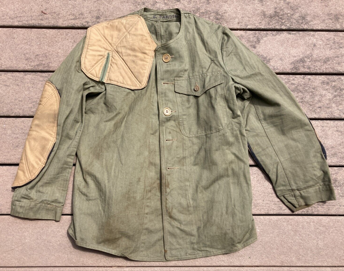 WW2 USMC US Army Marine Corps HBT Shooting Jacket Coat 1941 WW2 USMC US Army Marine Corps HBT Shooting Jacket Coat 1941