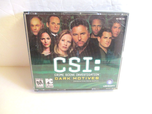 CSI Crime Scene Investigation Dark Motives PC CDRom Game Software 2004 ...