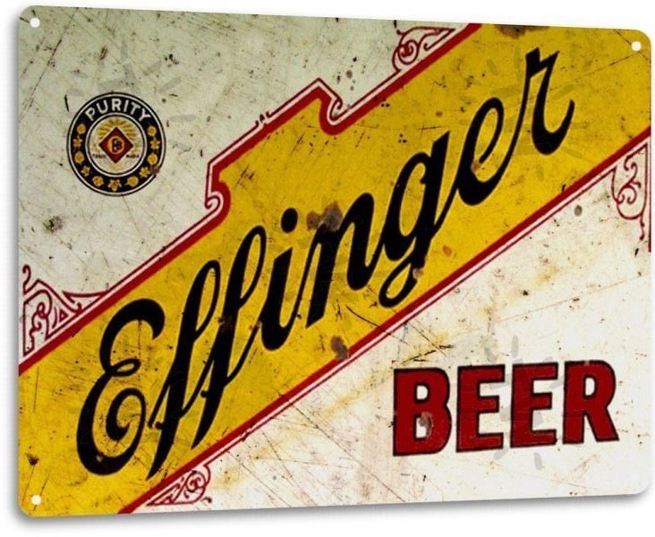 Effinger Beer Retro Rustic logo Bar Man Cave Garage Wall Decor Metal ...