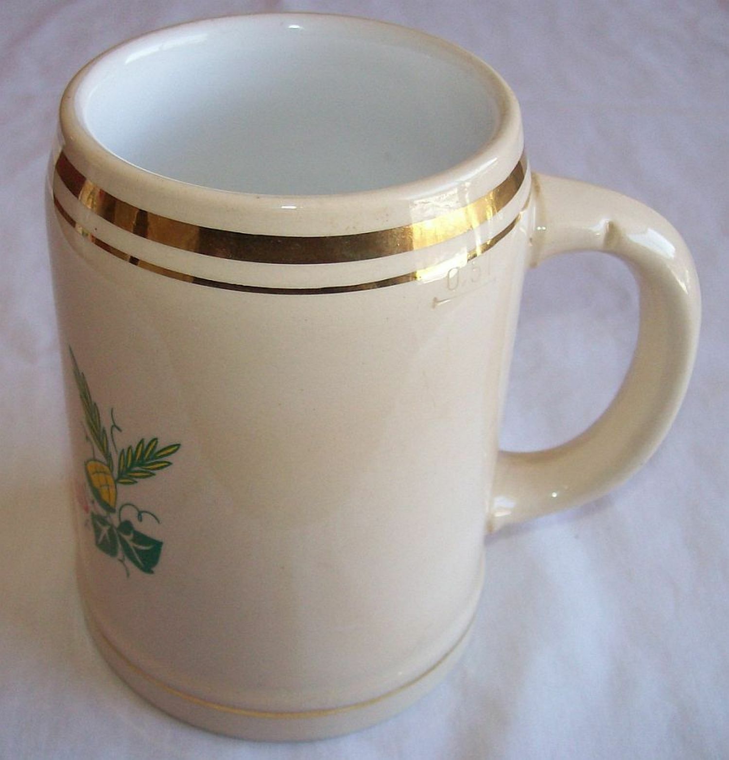 antique Parkbräu Parkbrau brewery German beer mug stein Germany white ...