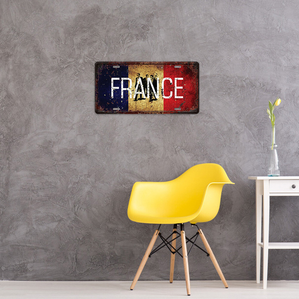 Weatherproof Retro Chic Advertisement Sign Iron Painting Wall Drawing ...