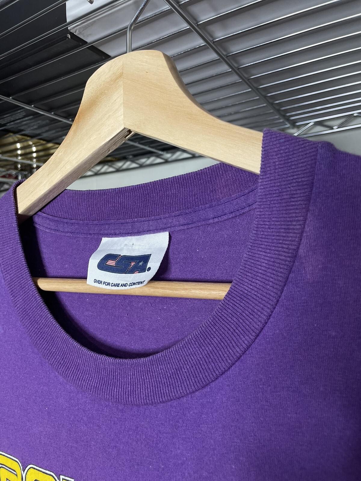 Vintage CSA Shaquille O'Neal Shaq Coin Tee Laker Purp… - Gem