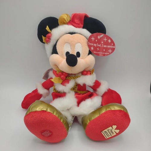 Mickey mouse Xmas Holiday 2005 Musical Plush Walt Disney World Santa ...