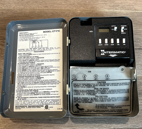 Intermatic ET171C - 7-Day Timer, Indoor Steel Case, 30 Amps - 120 Volt ...