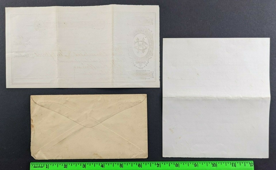 Vintage 1880 Lancaster Grain Elevators PA Graphic Envelope Billhead ...