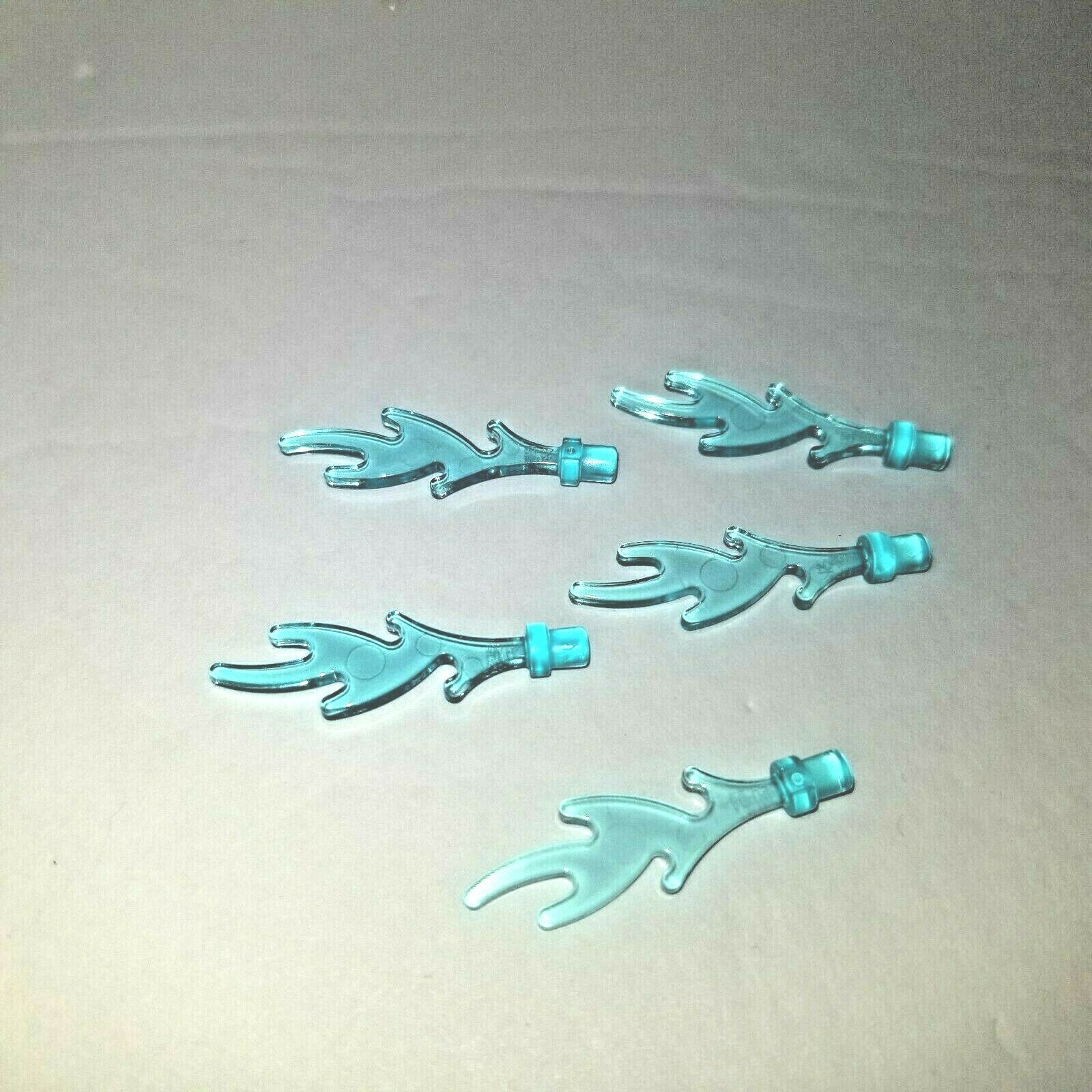 LEGO Minifigure Blue Flame Lot of 5 Clear Seaweed Fire Castle Water ...