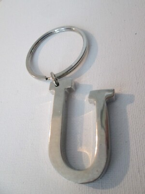LETTER U INITIAL METAL KEYCHAIN | eBay