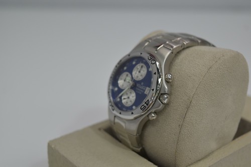 Visage Stainless Steel Blue Dial Chronograph Watch | eBay