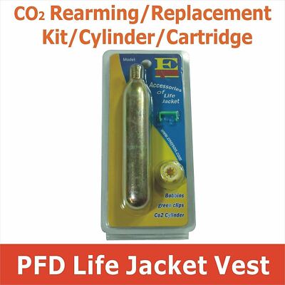 C02 Rearming Kit for Auto Inflatable Life Jacket PFD Cartridge Tank ...
