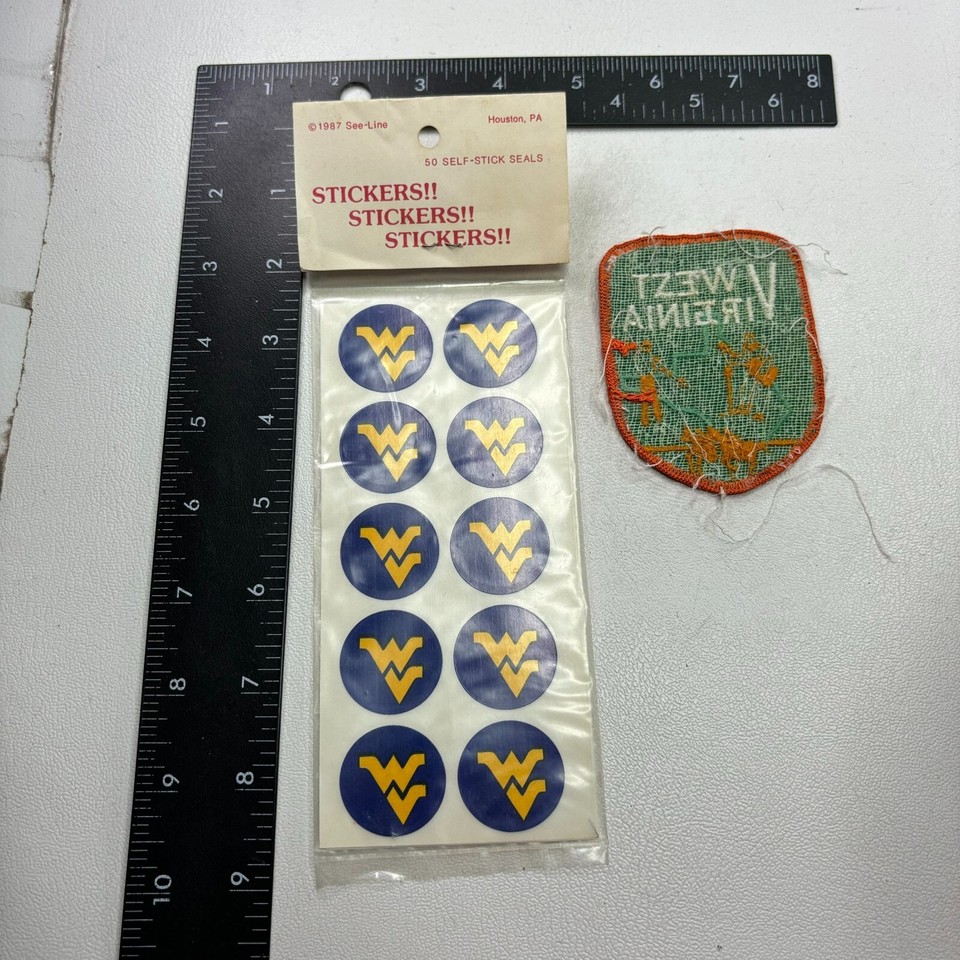 VTG W Virginia Patch + PACK 50 UNIVERSITY WEST VIRGINIA STICKERS FROM ...
