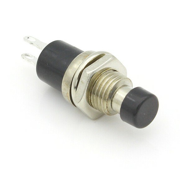 7mm Push Button Switch Round Metal Momentary Black White Red Green Blue ...
