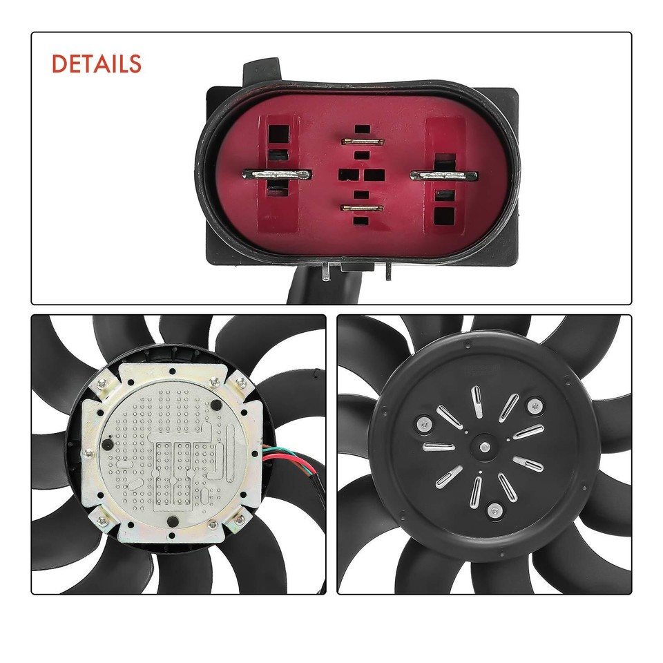 Right Engine Radiator Cooling Fan w/ Brushless Motor Assembly for Audi ...
