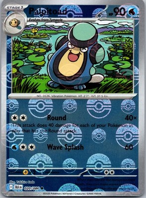 Palpitoad (Poke Ball Pattern) Common SV: Black Bolt 020/086 NM | eBay