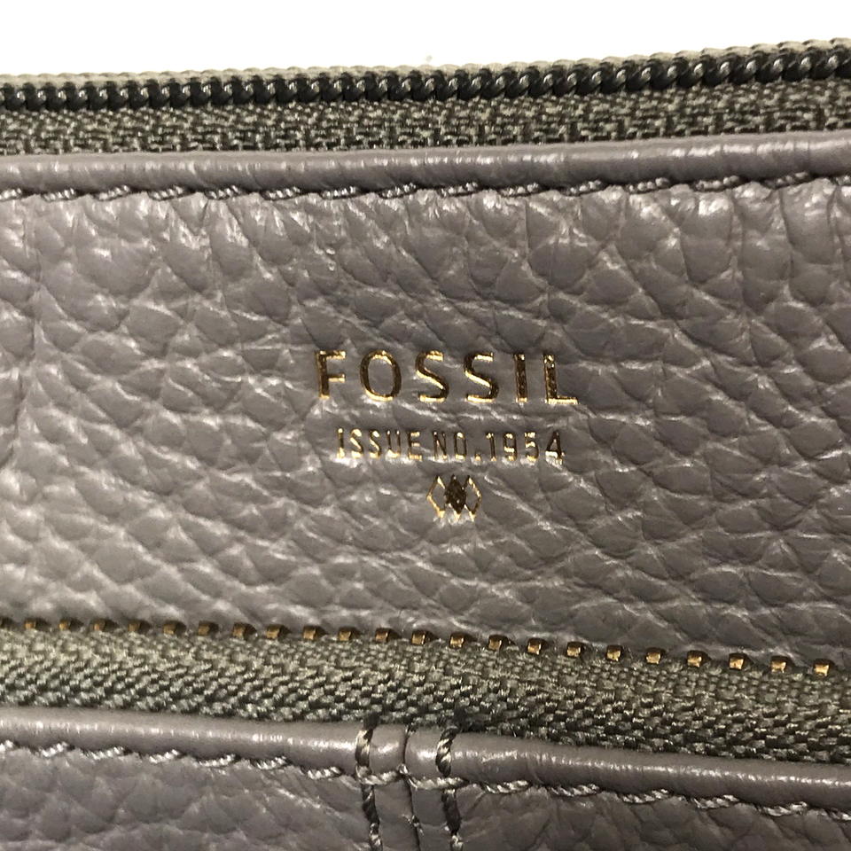 FOSSIL Karli Gray Pebbled Leather Crossbody Bag Purse | eBay