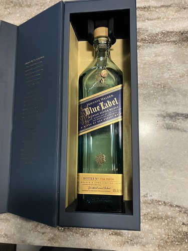 Johnnie Walker Blue Label Box & Bottle Empty 750ml Excellent Condition ...