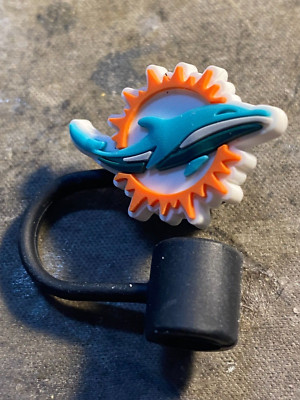 Miami Dolphins Silicone Spill Proof Straws topper Plug | eBay