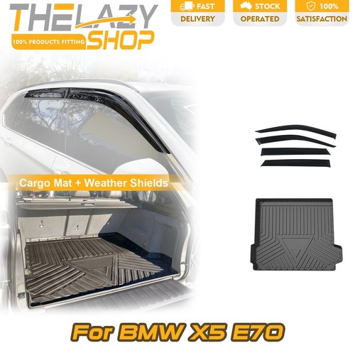 Weathershields Window Visor & 3D Cargo Mat Boot Mat for BMW X5 E70 2007 ...