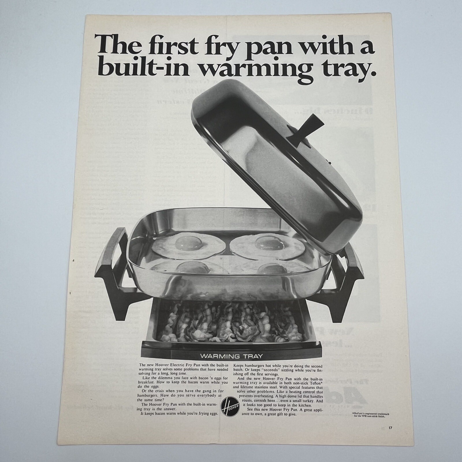 Hoover Electric Fry Pan 1966 Vintage Print Ad 10.5"x13.75" nostalgia ...