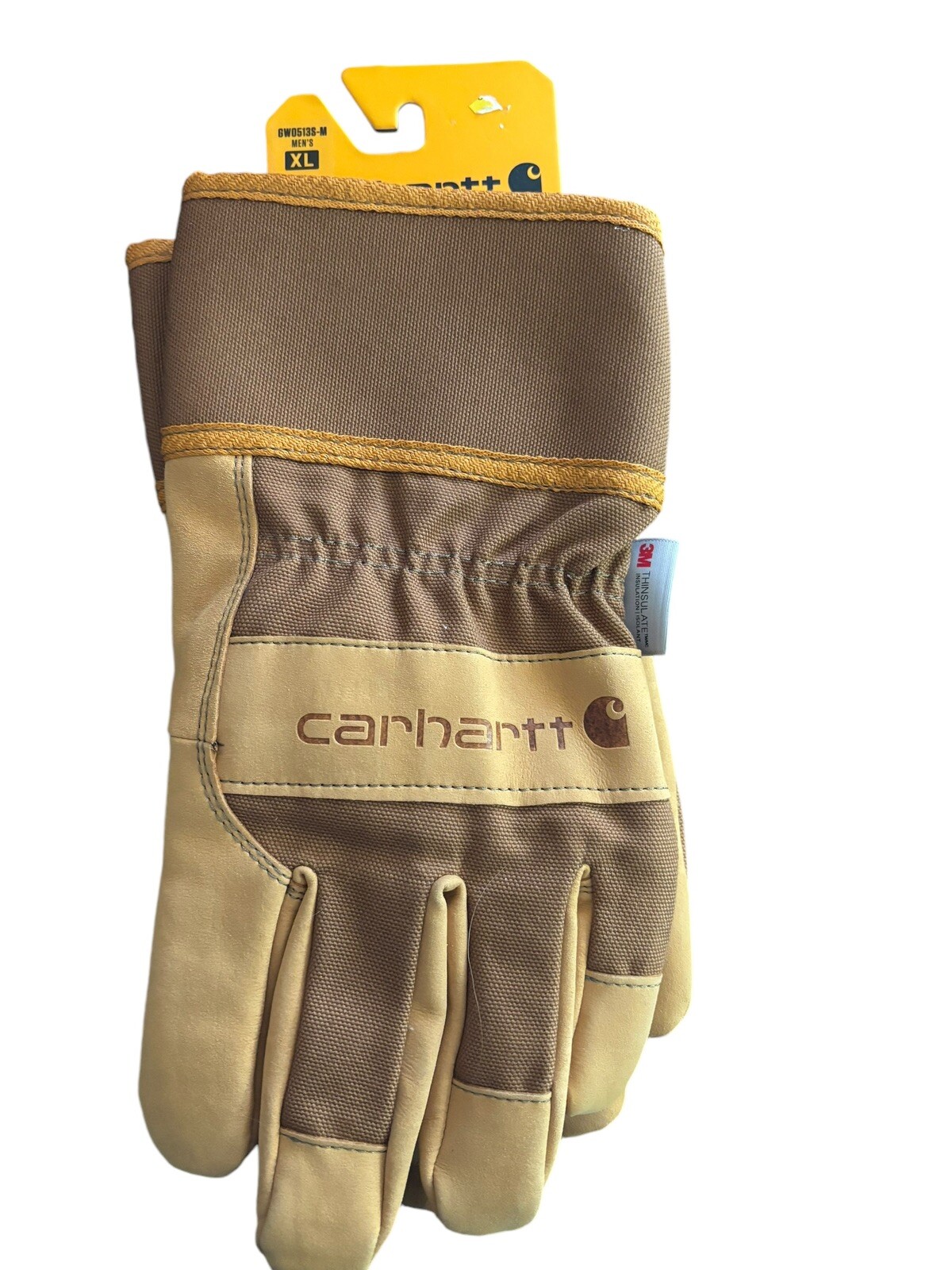 Carhartt Mens Work Glove with Safety Cuff XL New With Tags Duck And Leather | eBay