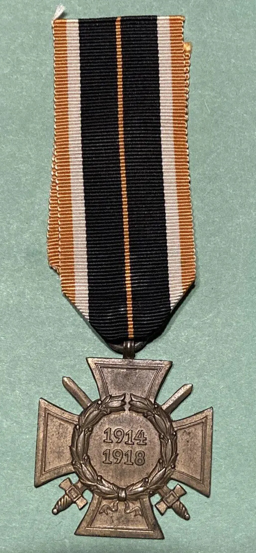 19 14–19 18 German War Cross with swords, original ribbon , Fine ...